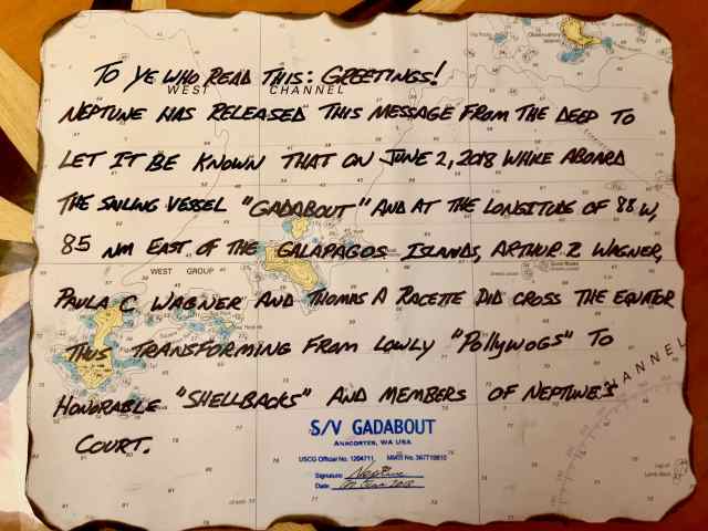 Shellback certificate | Gadabout Life